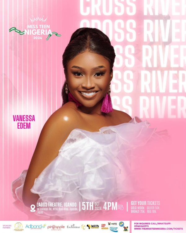 15-Year-Old Vanessa Edem Crowned Miss Teen Nigeria 2024 - West African ...